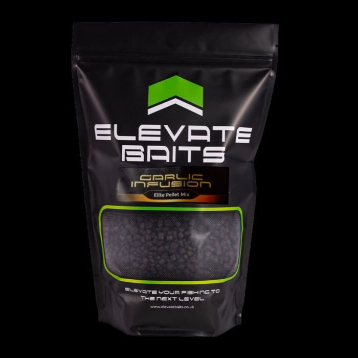 Elevate Baits Garlic Infusion Big Fish Pellet Mix 1kg | Carp Pellets